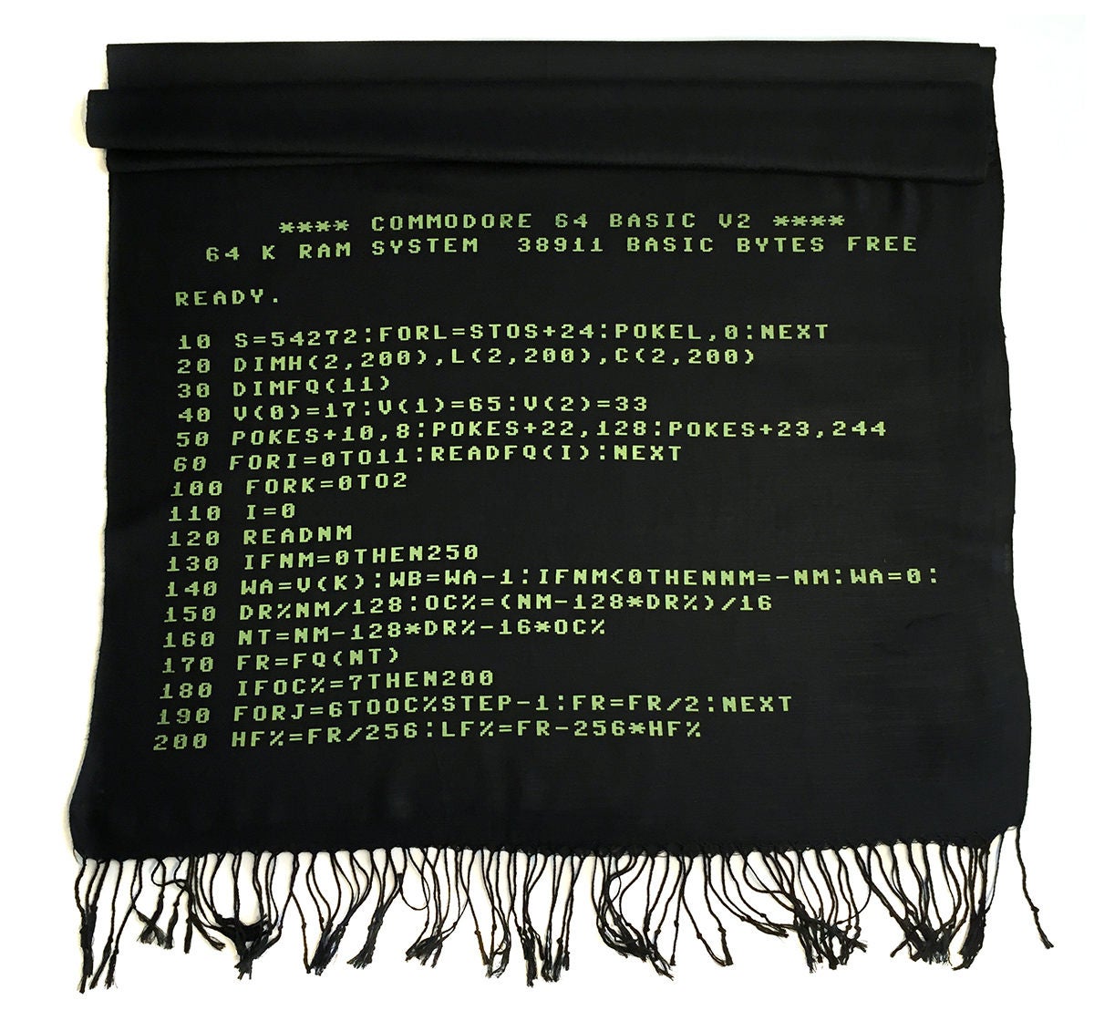 Computer Code Scarf. Commodore 64 BASIC Code Linen Weave - Etsy