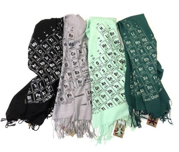 Periodic Table Scarf. Periodic Table of the Elements Science - Etsy
