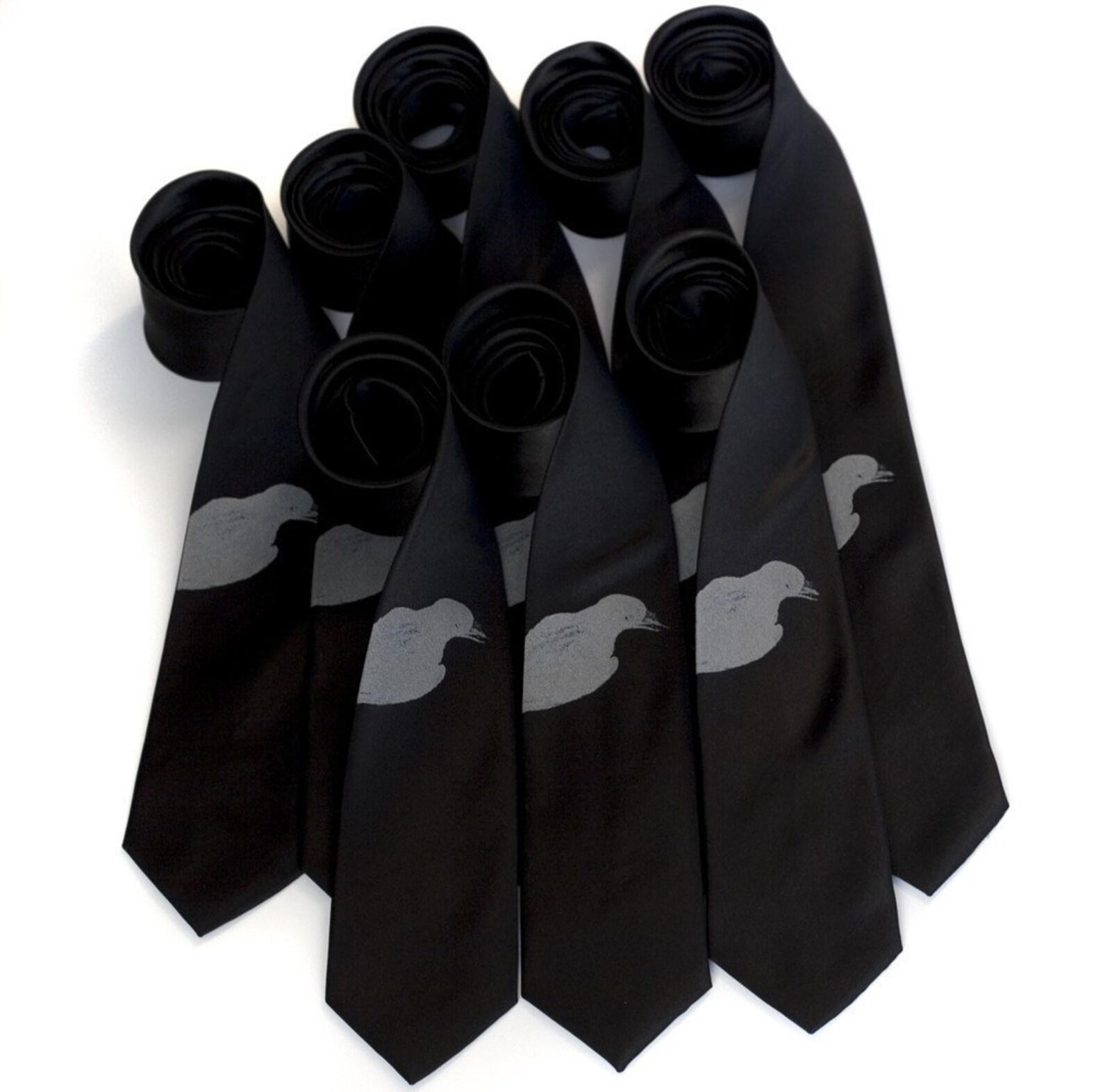 Set of 8 Wedding Neckties. Custom Printed Ties, Personalized Custom ...