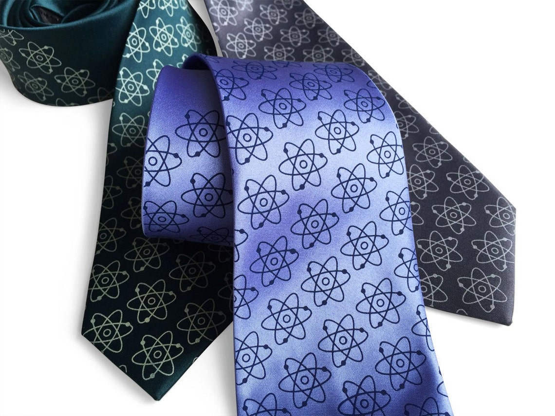 Atomic Print Necktie. Atoms Tie. Molecule Atom Print Science - Etsy