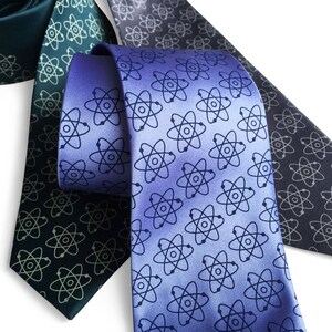 Atomic Print Necktie. Atoms Tie. Molecule, Atom Print Science Tie: Nucleus, Electron Model ...