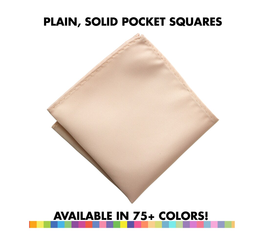 Solid Color Pocket Square. Plain Pocket Square, Vegan Pocket Square ...