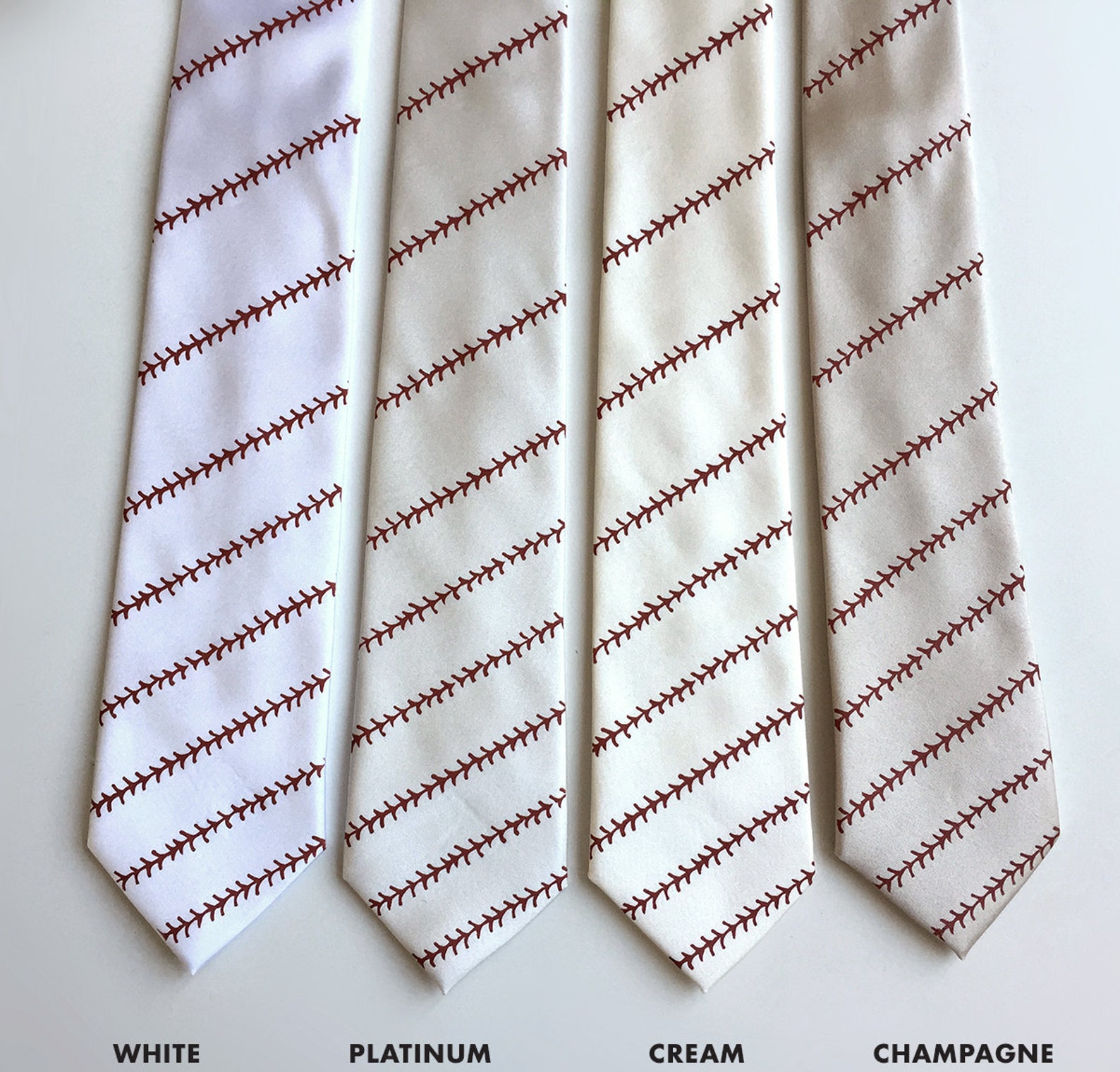 Baseball Necktie. Baseball Stitching Men's Tie. Gift for Baseball ...