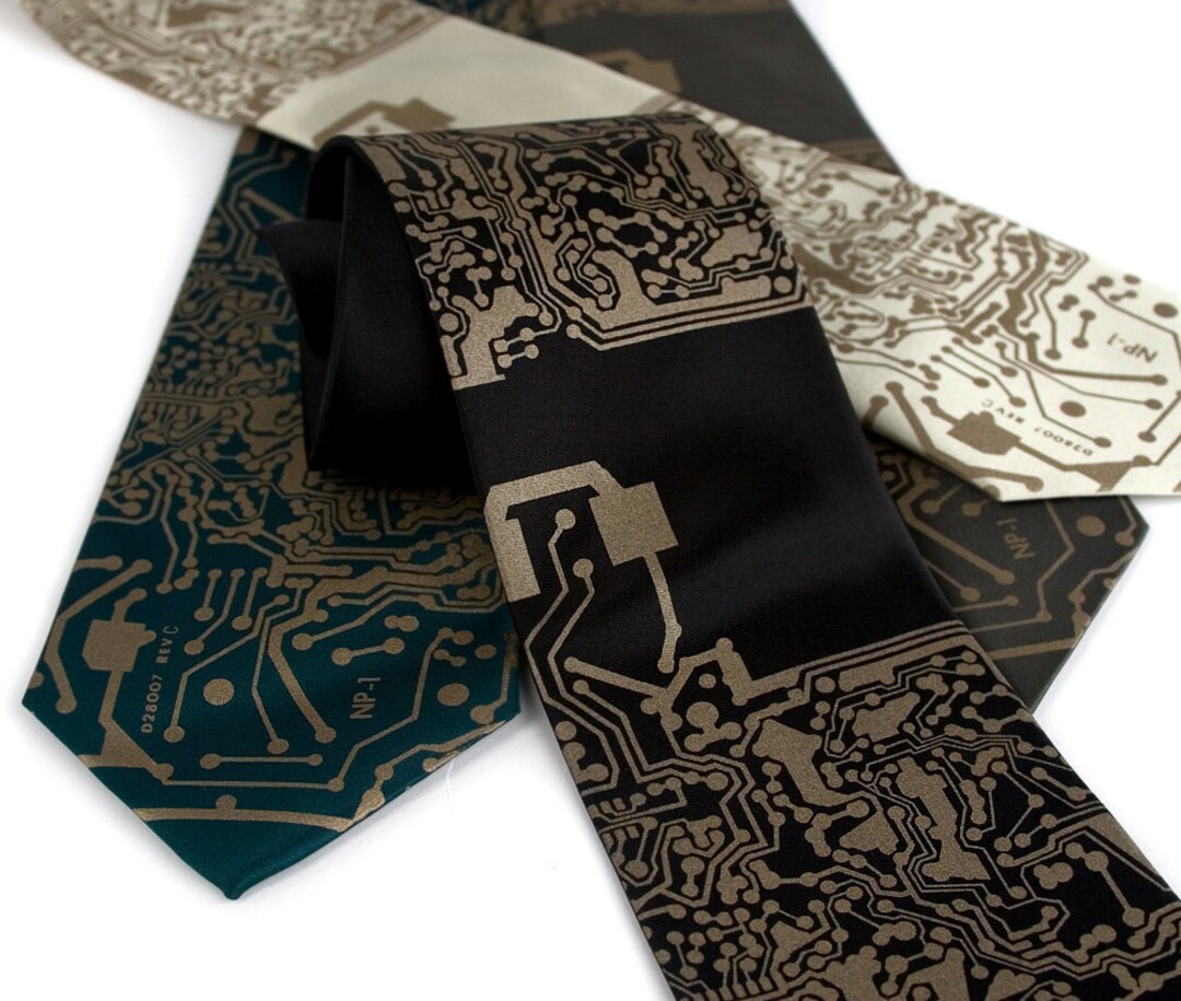 Circuit Board Necktie. Silkscreened Circuit Board Men's Tie. "short ...