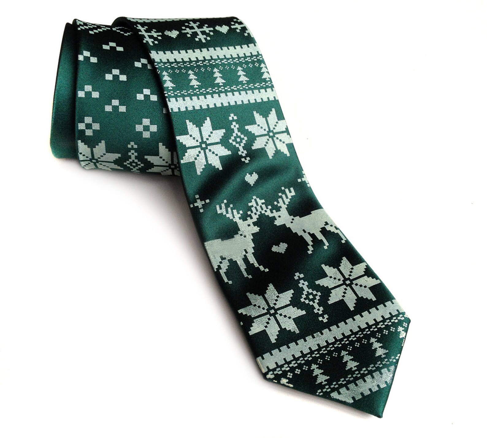Christmas Necktie. Mens Holiday Tie, Christmas Sweater, Ugly Holiday ...