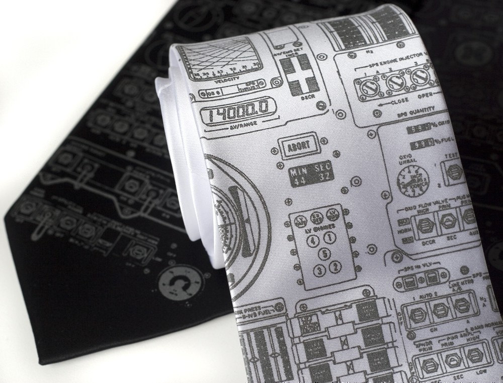 Apollo Cockpit Tie, Astronaut Necktie. NASA Necktie, Rocket Science Tie ...
