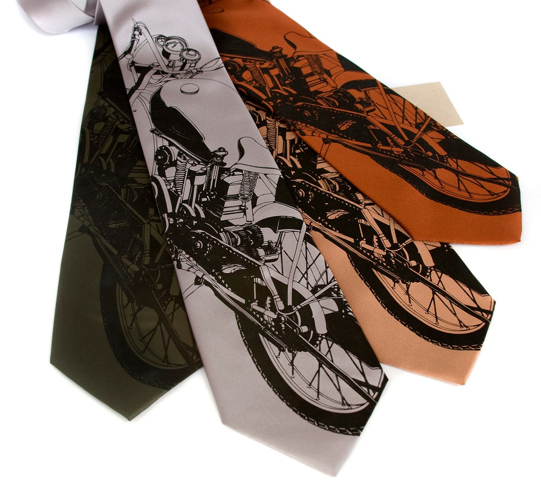 Motorcycle Tie. Velocette Men's Necktie. British Mid-century Motorbike ...