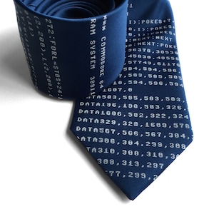 Commodore 64 Necktie. C64 Tie BASIC Code Print. Engineering Gift for ...
