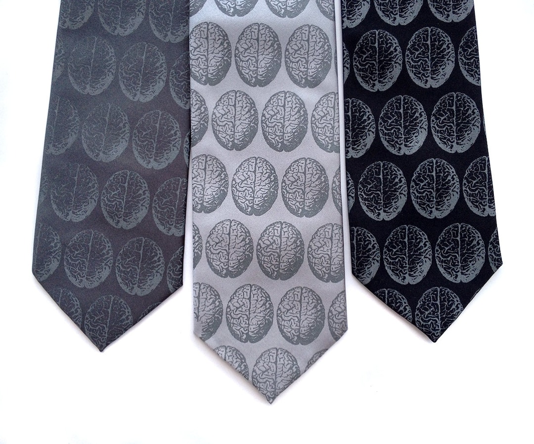 Anatomical Brain Necktie. Brain Dot Men's Tie. Brain Doctor Gift, Gift ...