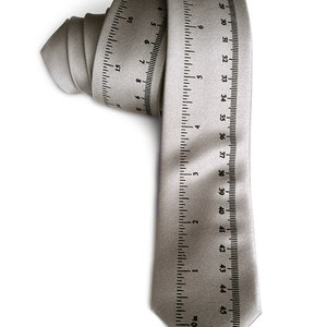 Ruler Necktie. Measuring Tape Silkscreened Men's Tie. Math Teacher ...