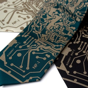 Circuit Board Tie. Short Circuit Print, Men's Necktie. Geeky Grad Gift ...