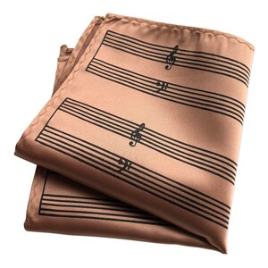 Sheet Music Pocket Square. Music Manuscript Paper, Men's Handkerchief ...