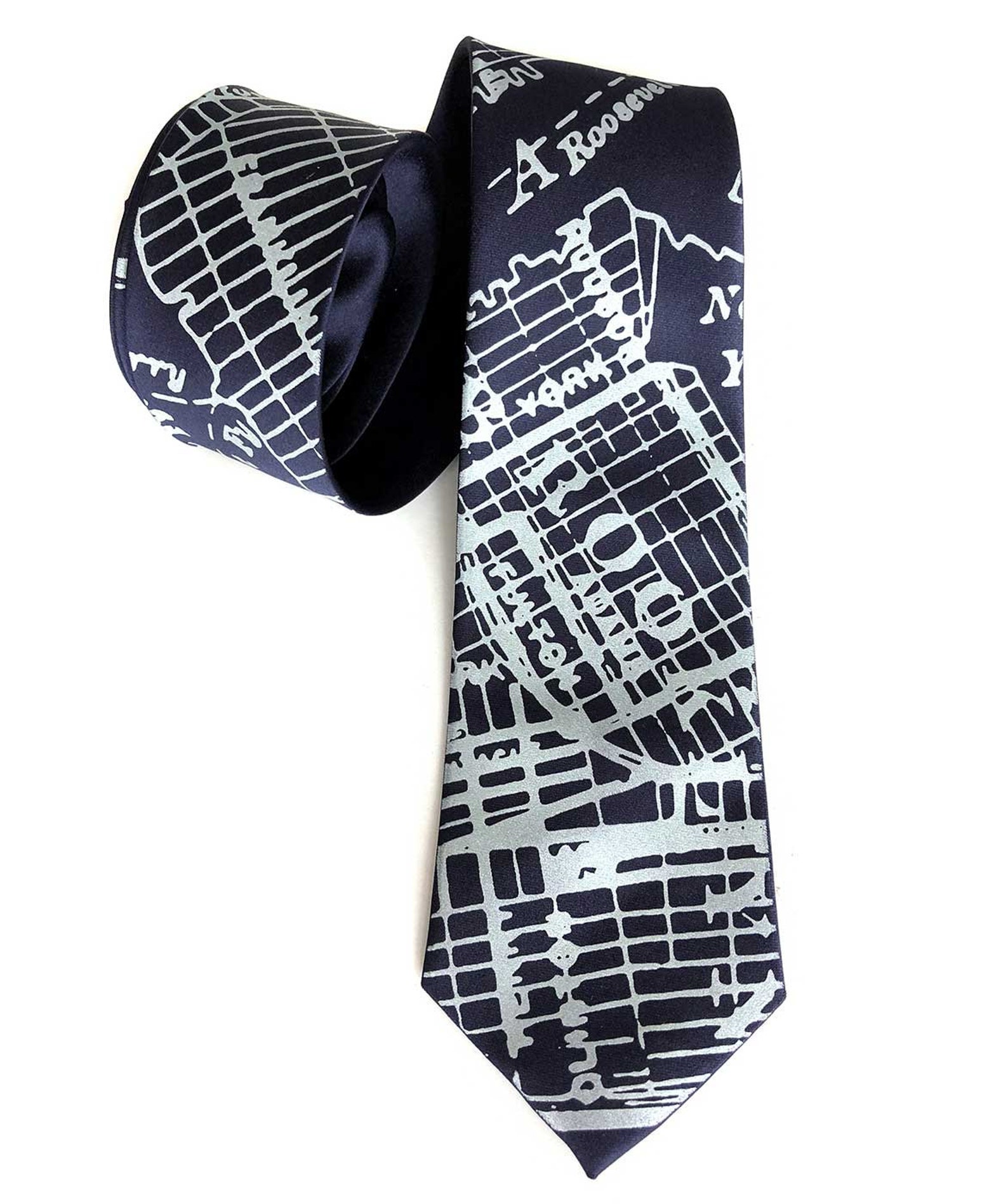 Brooklyn Map Necktie. New York City Map Tie NYC Map Men's Necktie ...