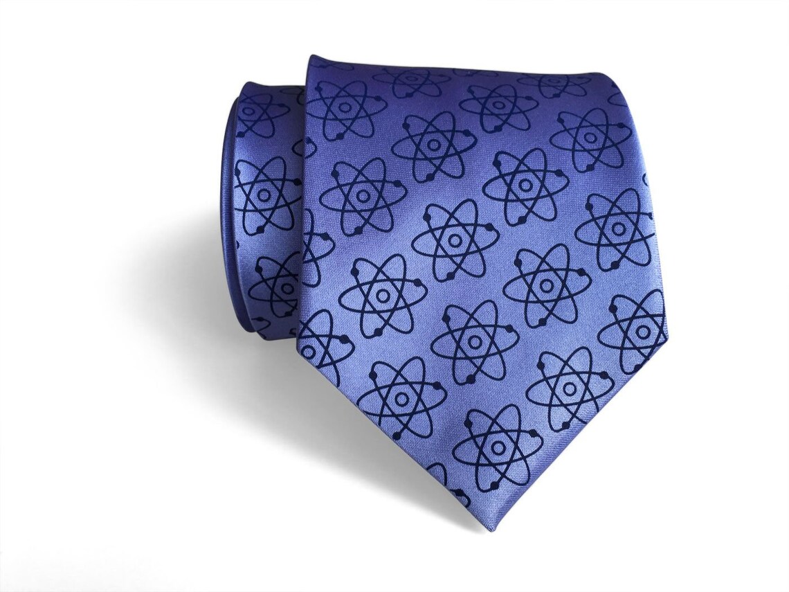 Atom Tie. Atomic Model Men's Necktie Science Teacher | Etsy