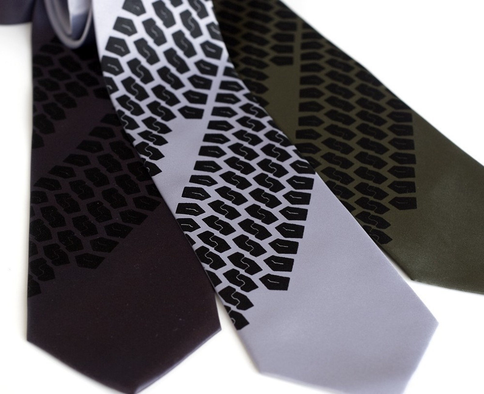 Tire Tracks Necktie. Tread Lightly tie. Tyre | Etsy