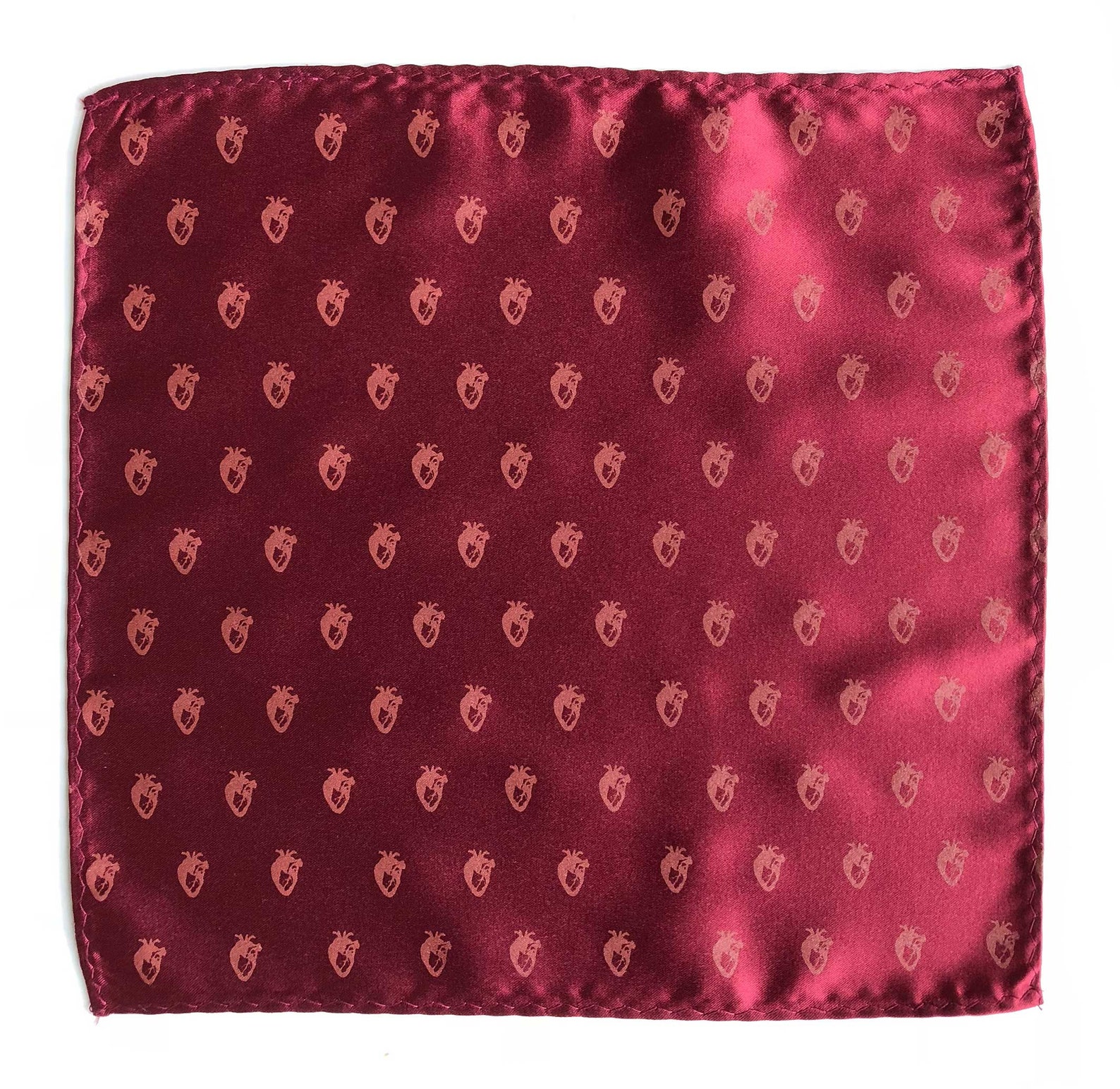 Anatomical Heart Pocket Square. Tiny Human Hearts, Men's Handkerchief ...