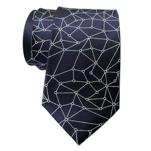 Blockchain Tie, Ethereum, Crypto, Bitcoin Tie. Geometric Pattern Silk ...