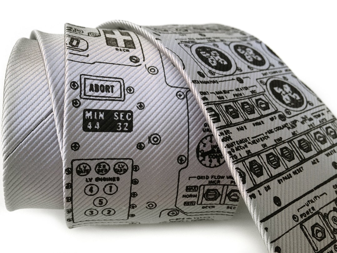 NASA Tie, Apollo 11 50th Anniversary. Moon Landing, Apollo Cockpit ...