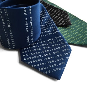 Commodore 64 Necktie. C64 Tie BASIC Code Print. Engineering Gift for ...