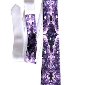 Amethyst Crystal Tie. Amethyst Geode, Mens Necktie. February Birthstone ...