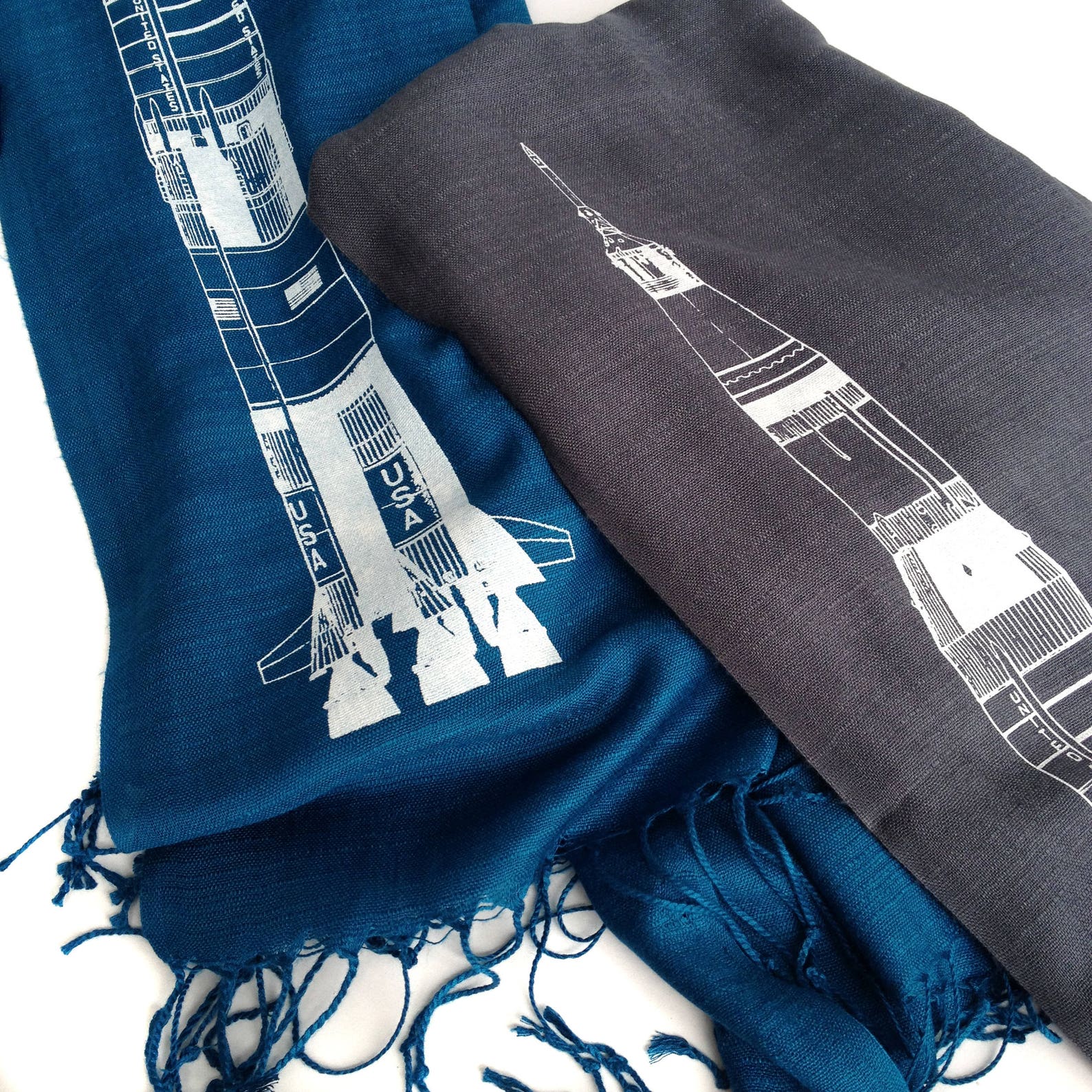 Rocket Scarf. Saturn V Pashmina. Space Enthusiast Lightweight Scarf ...
