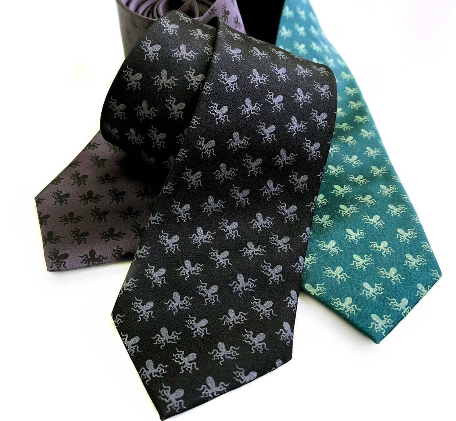 Octopus Silk Necktie Squid Tie Cephalopod Gift for Cthulhu - Etsy