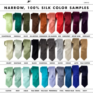 4 Silk Tie Swatches. Silk Necktie Fabric Samples. Color Card for Custom ...