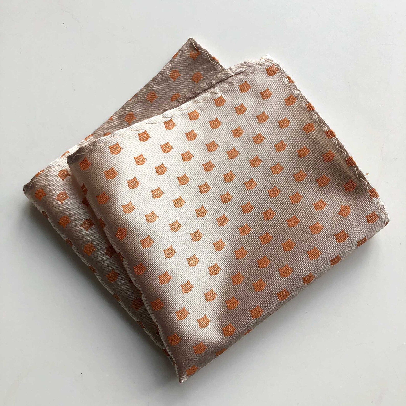 Cat Face Pocket Square. Tiny Cat Polka Dot Mens Hanky. Cat - Etsy