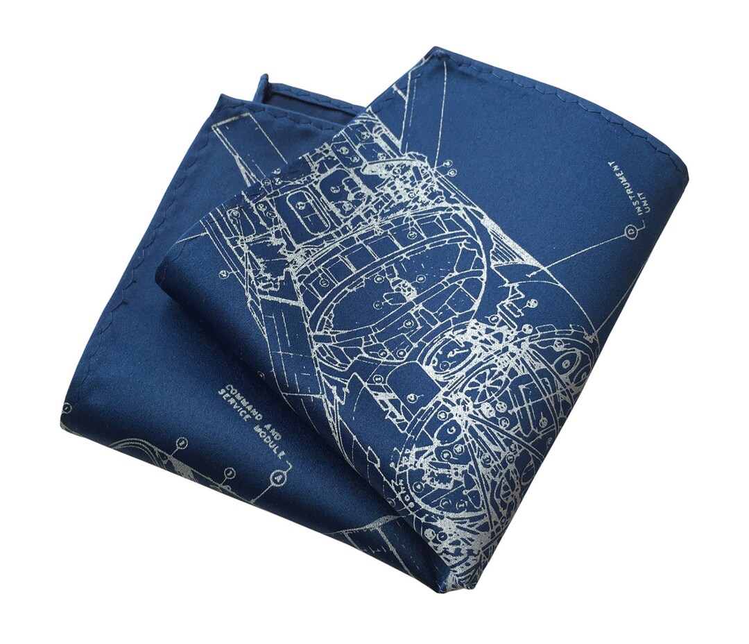 Skylab Printed Pocket Square. NASA Space Station Diagram Blueprint ...