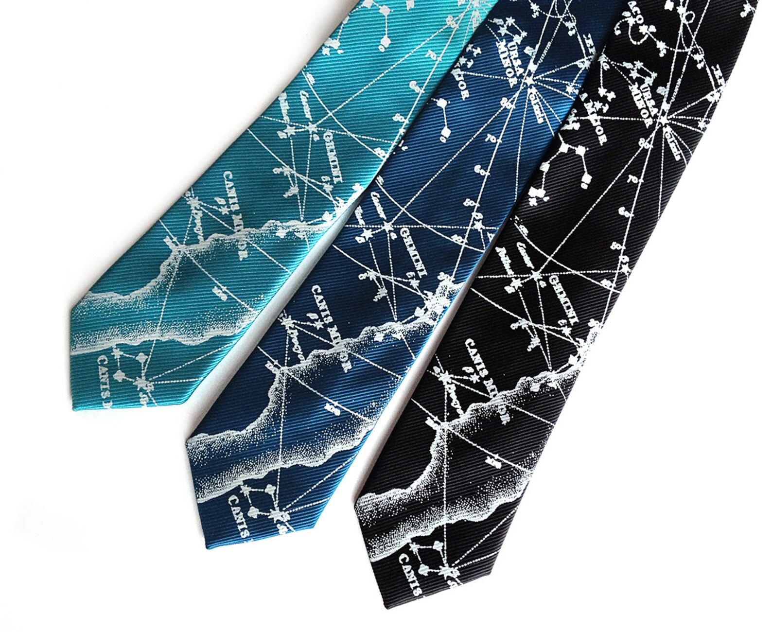 Star Chart Necktie. Constellation Print Astronomy Tie. Milky Way Galaxy ...