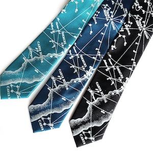 Star Chart Necktie. Constellation Print Astronomy Tie. Milky Way Galaxy ...