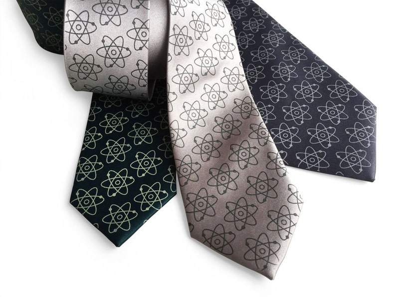 Atomic Print Necktie. Atoms Tie. Molecule Atom Print Science - Etsy