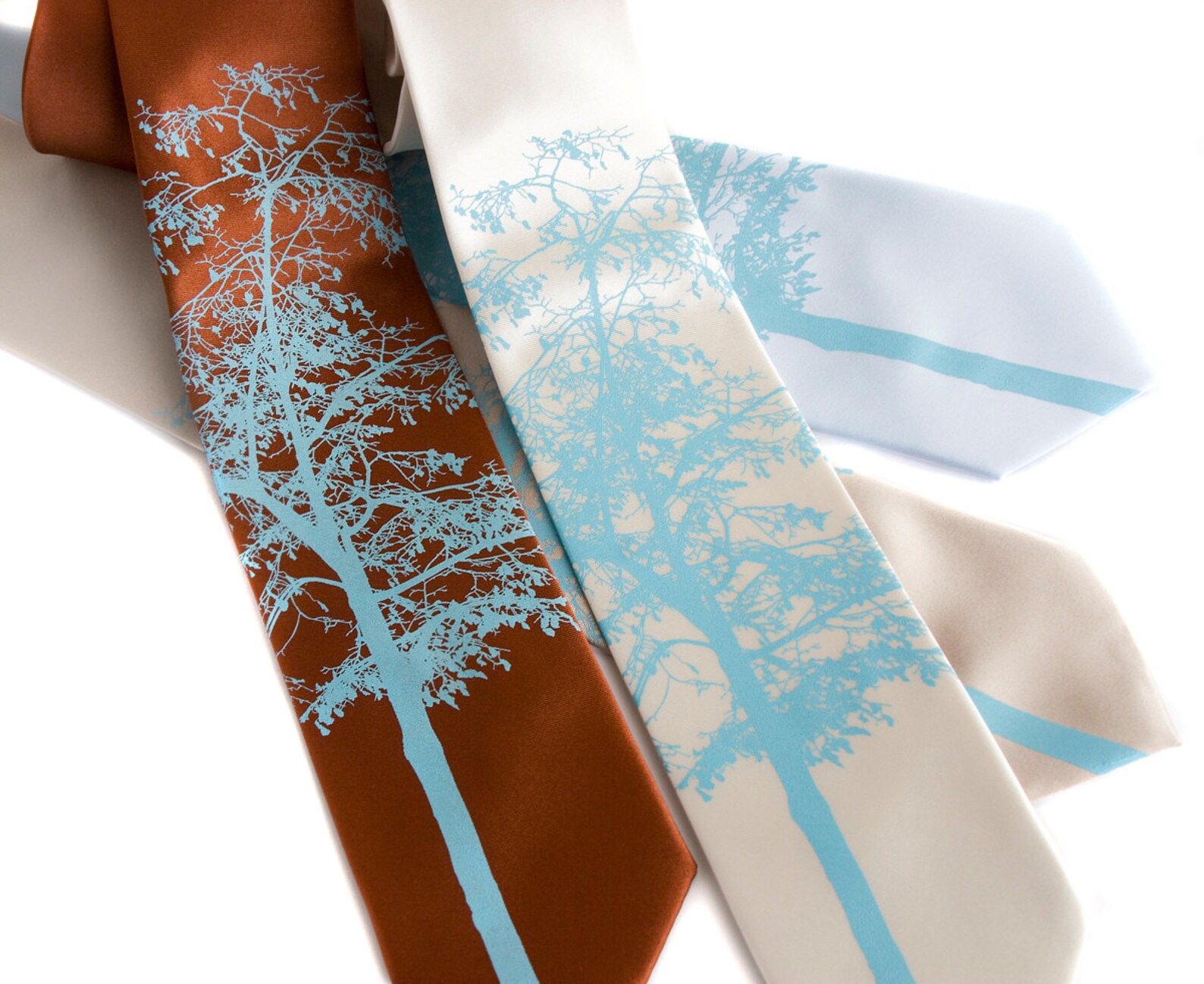Tree Tie, Mountain Aspen Necktie. Gift for Dad, Wedding Tie for ...