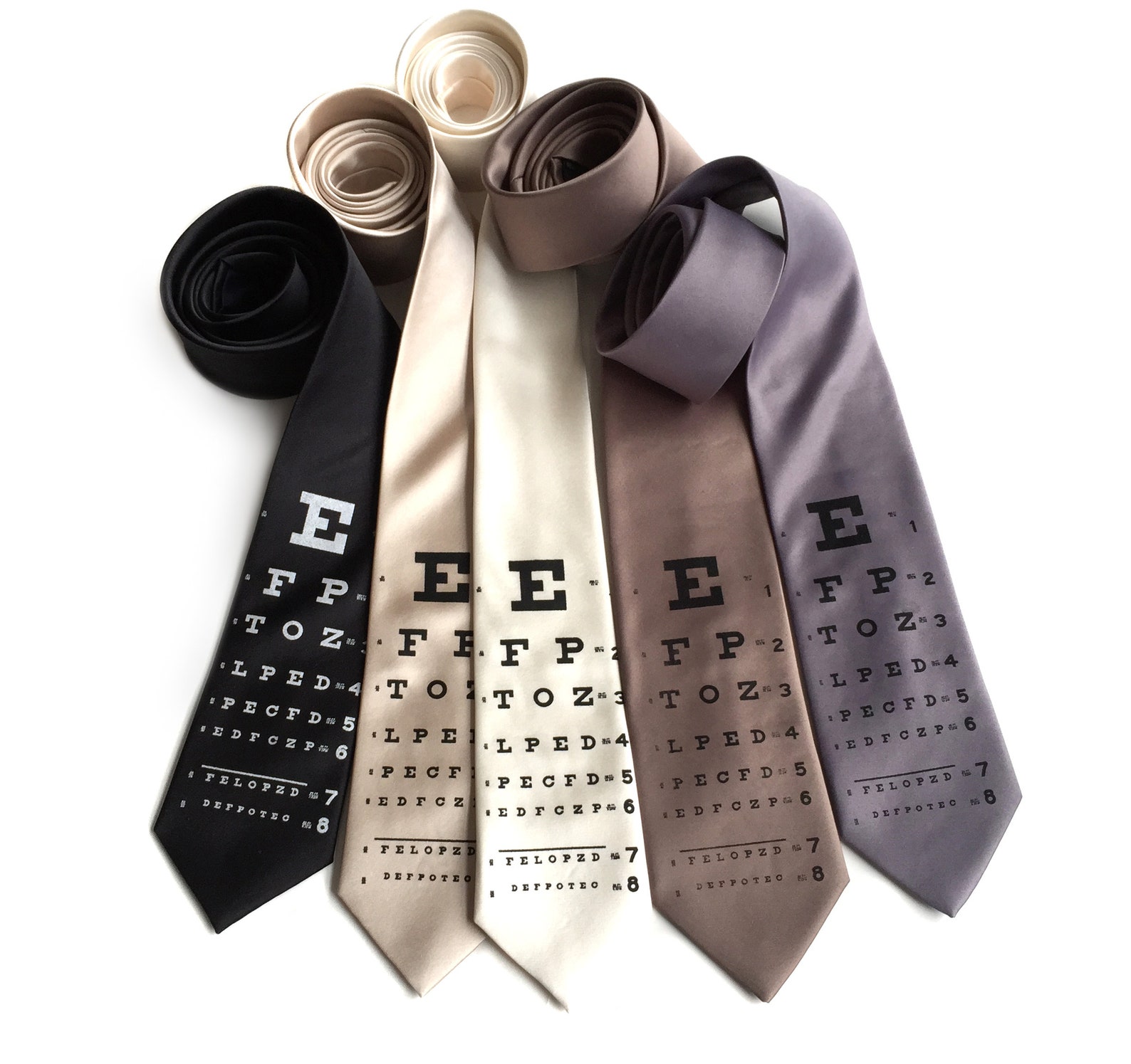 Eye Chart Tie. Optometrist Gift, Eye Doctor Necktie. Gift for Optician ...