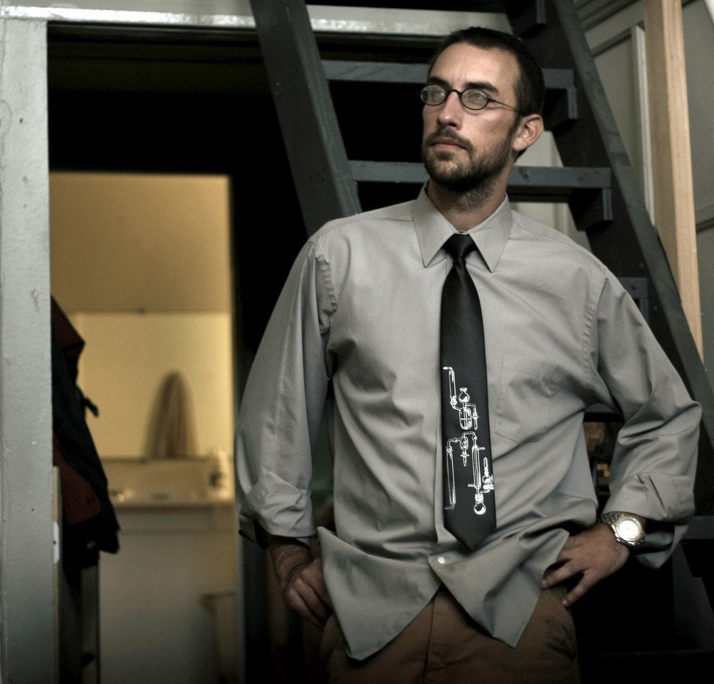 Test Tubes Print Necktie. Silk Lab Glass Printed Men's Science Necktie ...