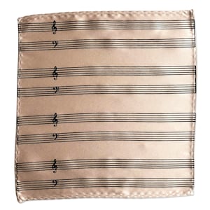 Sheet Music Pocket Square. Music Manuscript Paper, Men's Handkerchief ...