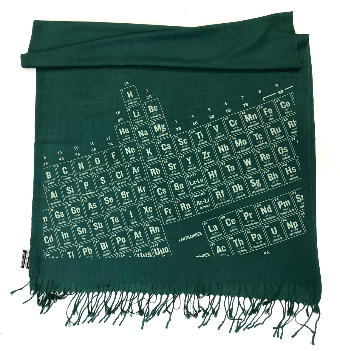 Periodic Table Scarf. Periodic Table of the Elements Science - Etsy