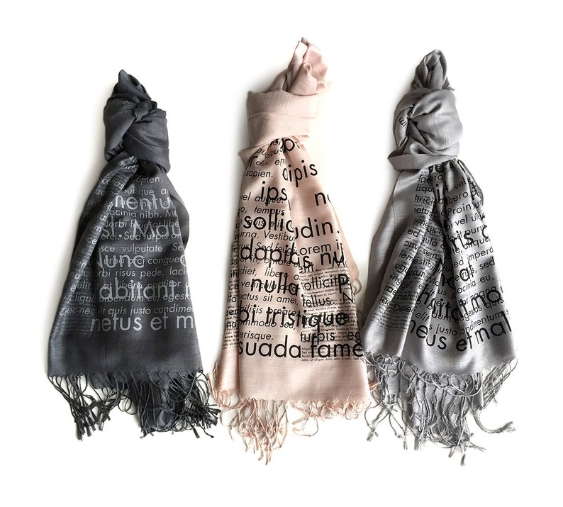 Book Scarf Lorem Ipsum Scarf. Cicero Placeholder Text. - Etsy