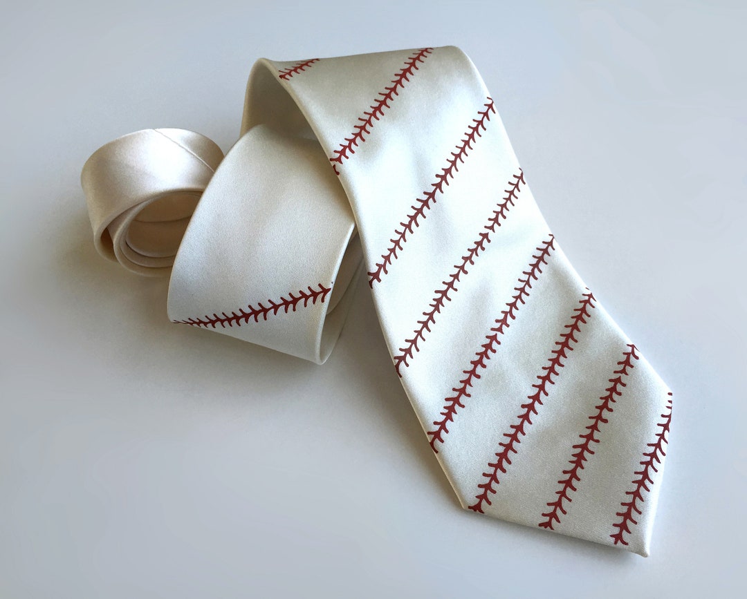 Baseball Necktie. Baseball Stitching Men's Tie. Gift for Baseball ...