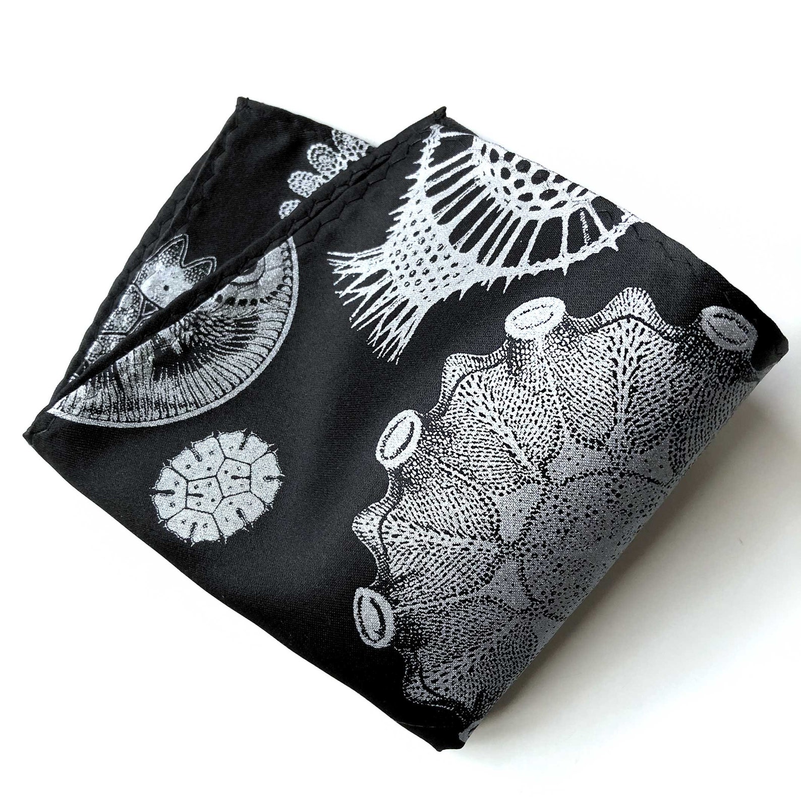 Diatom Pocket Square, Diatoms Botanical Print Hanky. Nerd Wedding ...