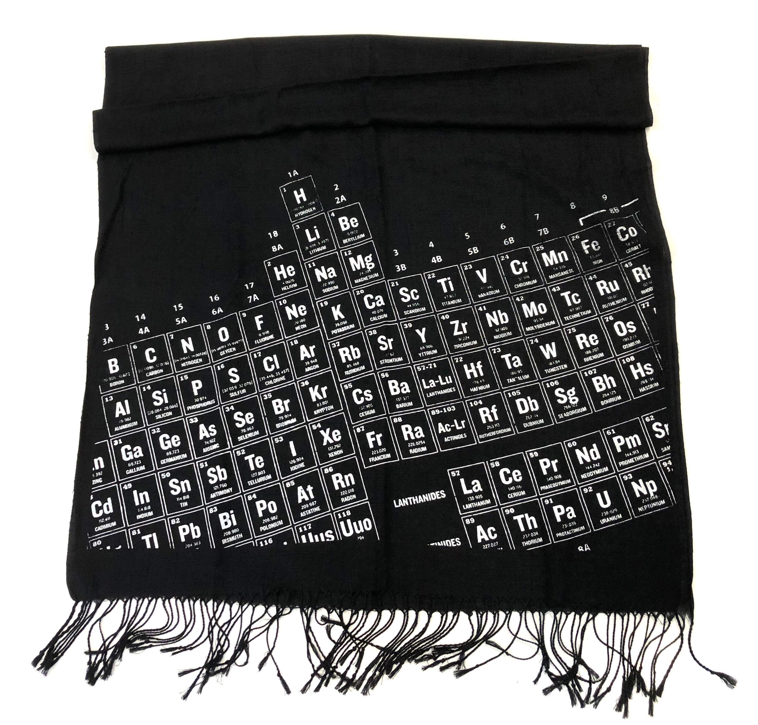Periodic Table Scarf. Periodic Table of the Elements Science - Etsy ...