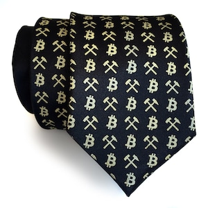 Bitcoin Necktie BTC Crypto Men's Tie Internet Money Cryptocurrency ICO ...