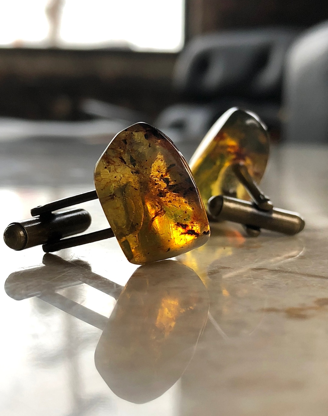 Chiapas Amber Cufflinks. Rare Mexican Amber Cufflinks. Cufflink ...