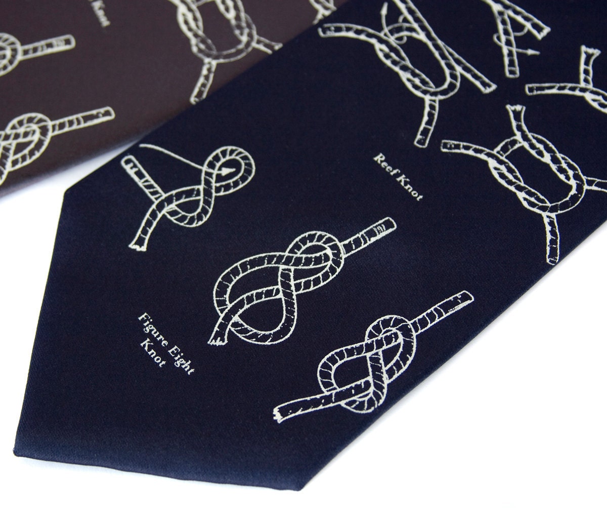 Sailing Knots Necktie. Boy Scout Knots Tying Diagram Mens Tie | Etsy