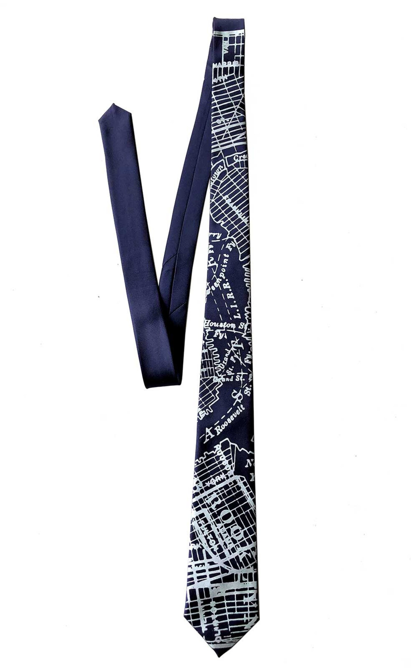 Brooklyn Map Necktie. New York City Map Tie NYC Map Men's Necktie ...