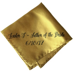 Custom Initial Wedding Pocket Square, Handwritten Pretty Script ...