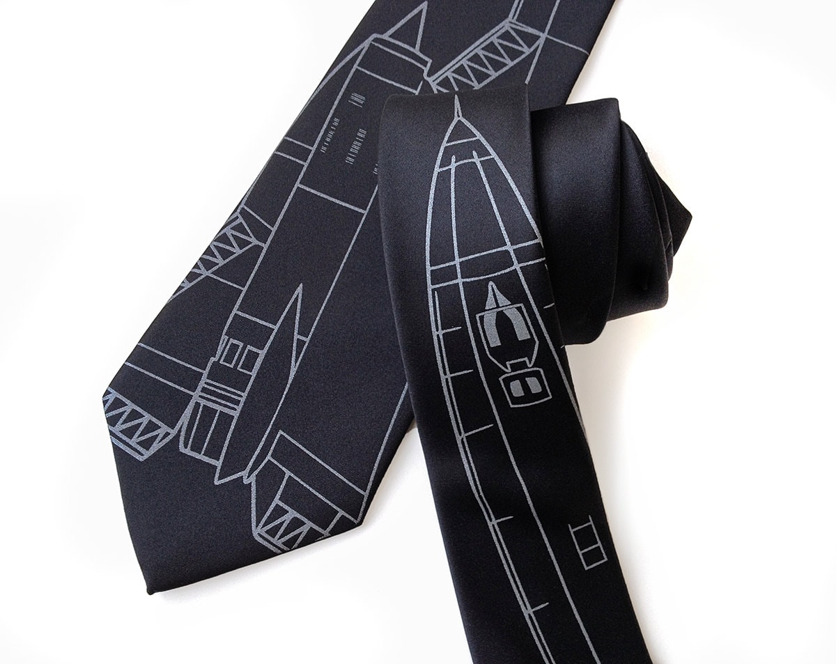 SR 71 Tie. Lockheed Blackbird Aircraft Silk Necktie. US Air Force ...