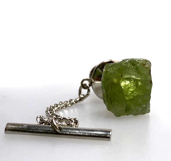 Peridot Gemstone Tie Tack Peridot Crystal Tie Pin. Wedding - Etsy