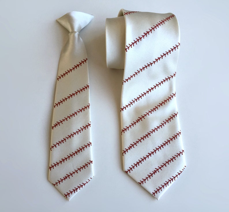 Baseball Necktie. Baseball stitching men's tie. Gift for | Etsy