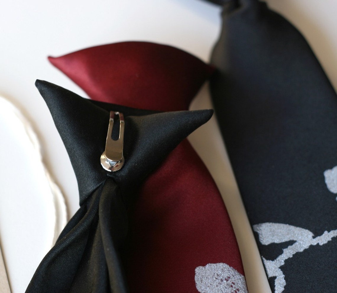 Boys Clip-on Tie. Poppy Floral Print Tie. Kids Necktie Ring | Etsy